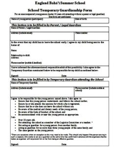 Template Temporary guardianship forms | Mous Syusa