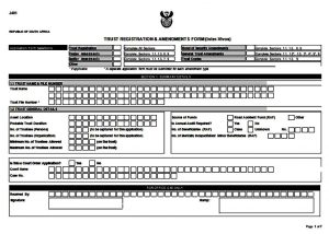 Sample Trust Amendment Form | Mous Syusa