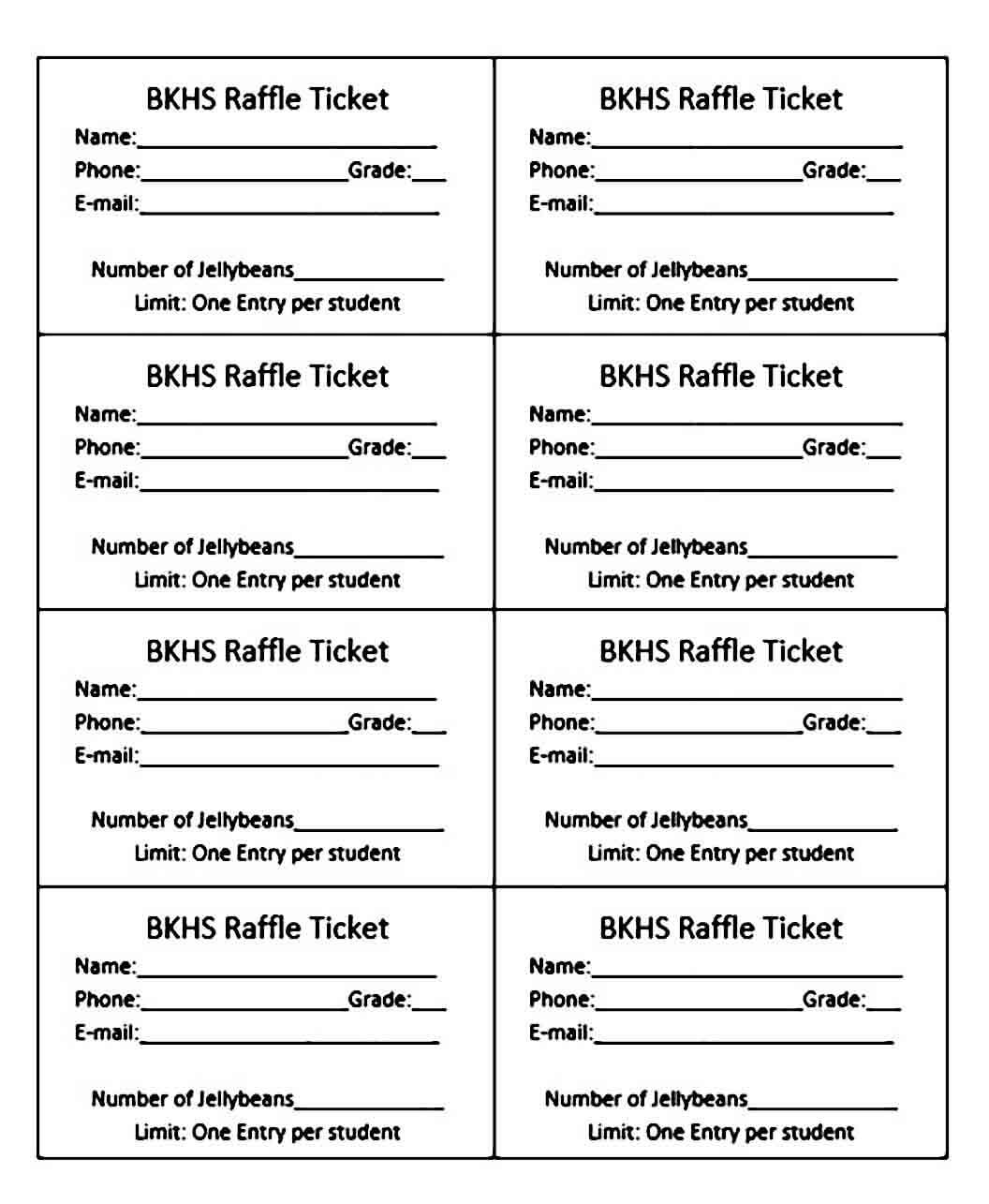 6 Sample Of Raffle Tickets Templates SampleTemplatess SampleTemplatess