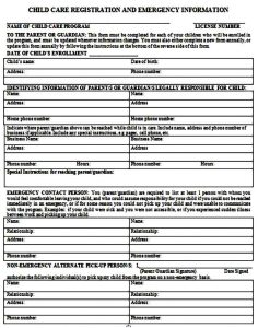 Emergency Contact Form Template | Mous Syusa