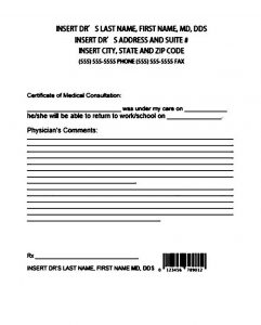 Sample Doctors Note Template | Mous Syusa