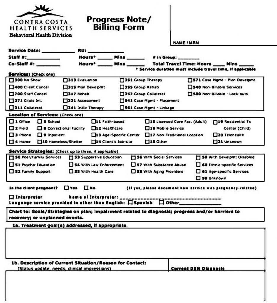 Sample Progress Note Template | Mous Syusa
