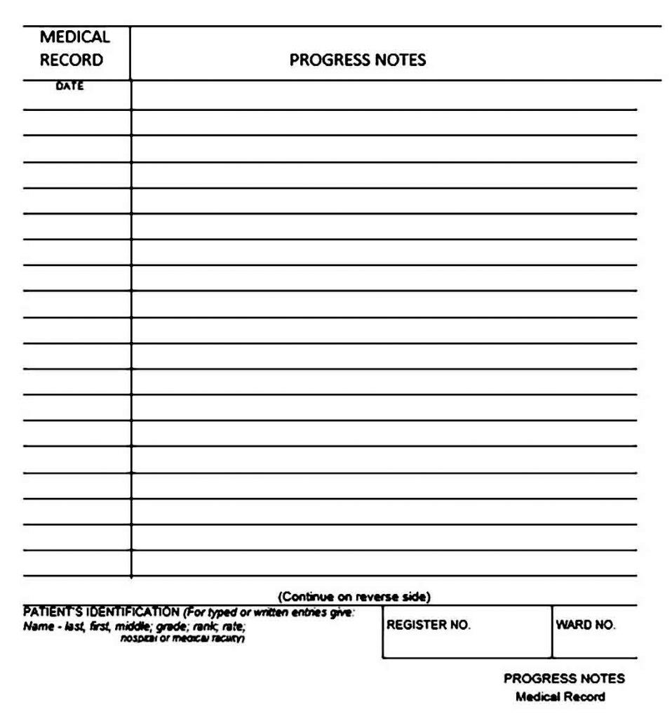 Sample Progress Note Template | Mous Syusa