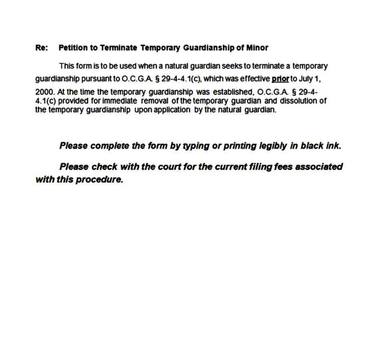 Temporary Guardianship Form Sample | Mous Syusa