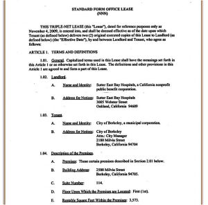 Sample Triple Net Lease Form | Mous Syusa