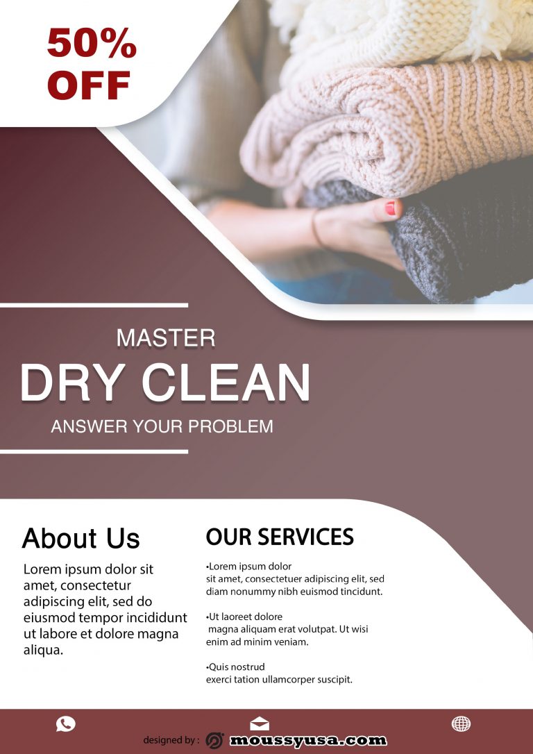 Dry Cleaning Flyer example psd design | Mous Syusa