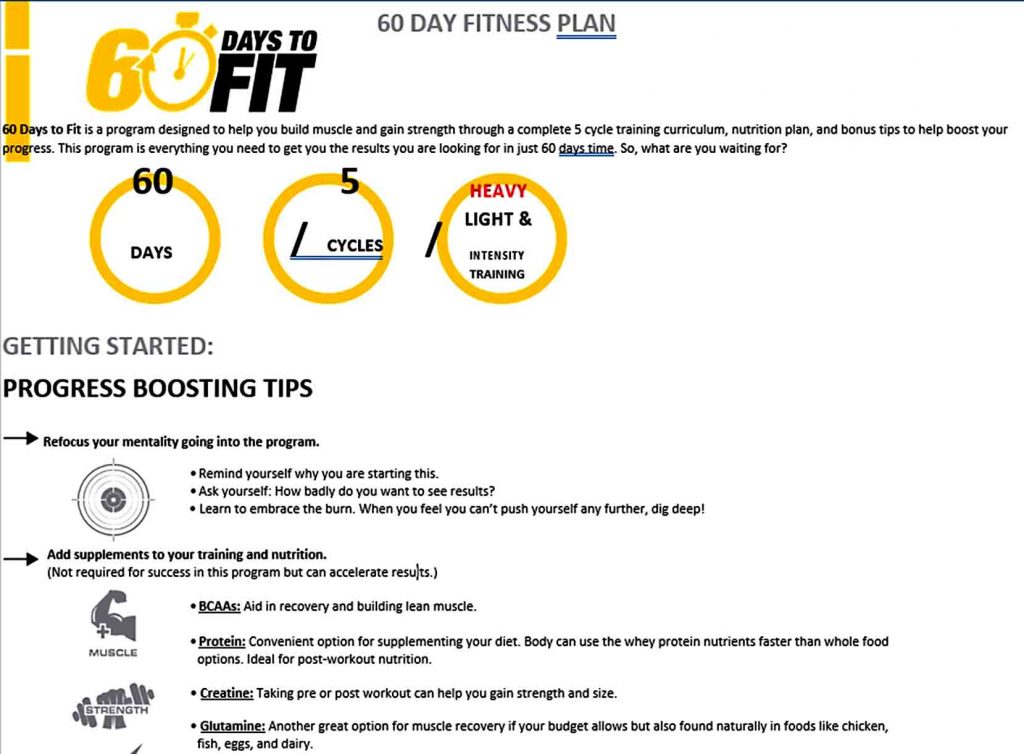 60 day workout plan template | Mous Syusa
