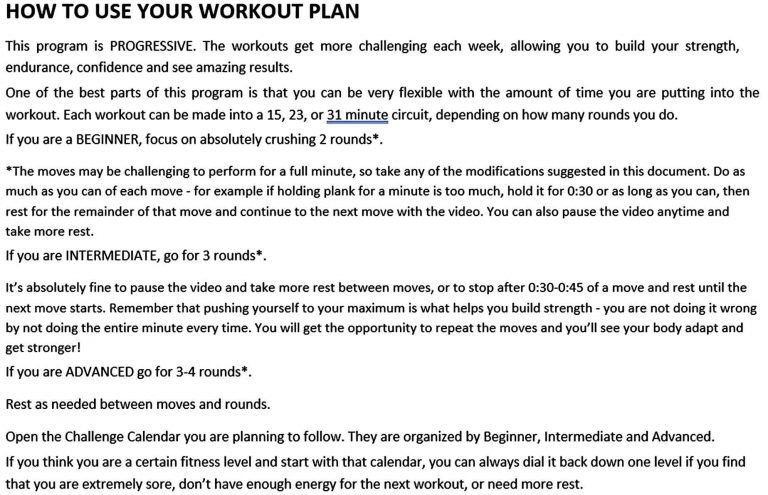 90 Day Workout Plan Template | Mous Syusa
