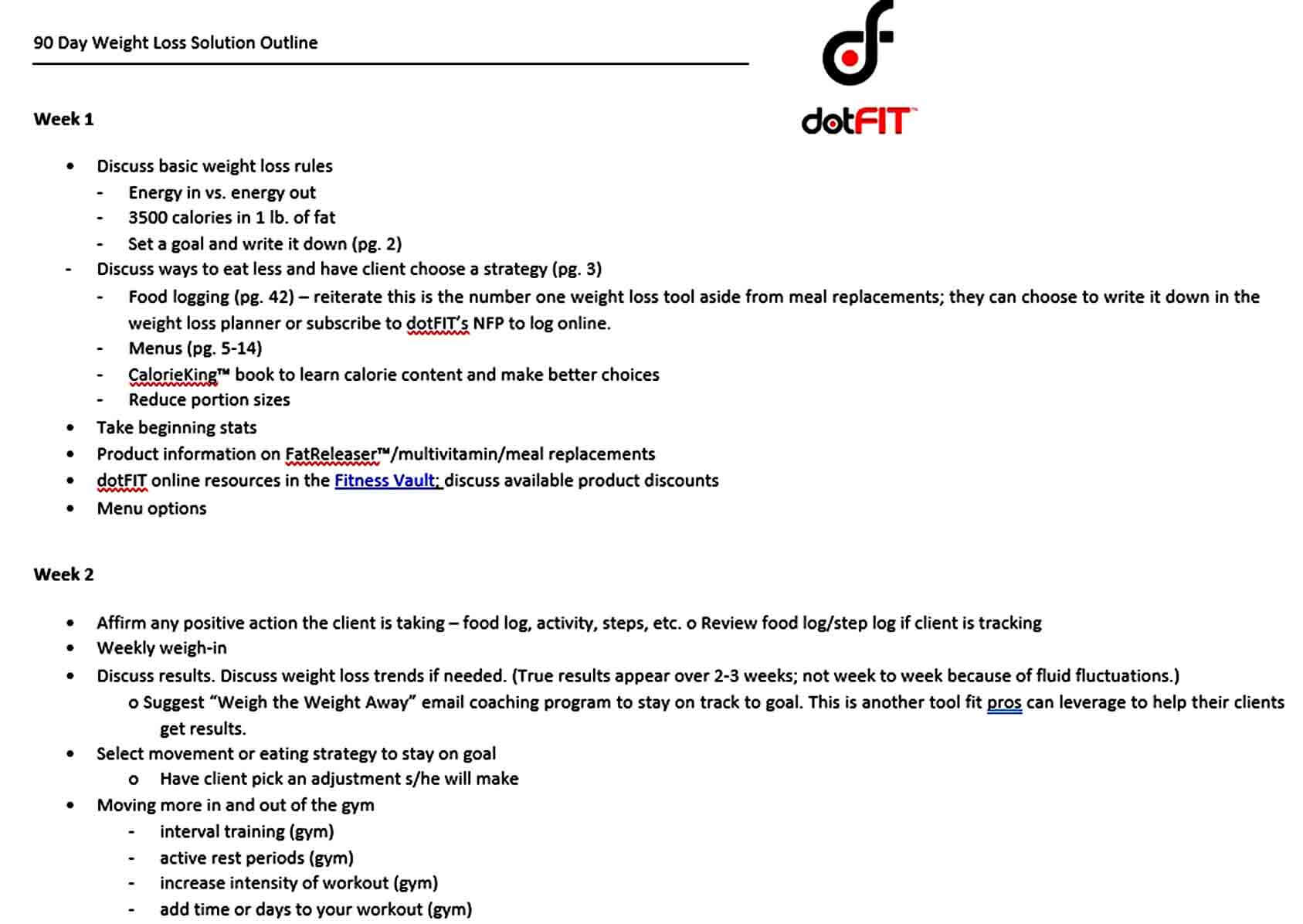 90 Day Weight Loss Plan Template Mous Syusa