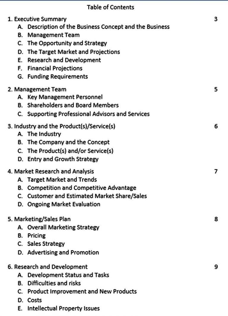 Basic Business Plan Template | Mous Syusa