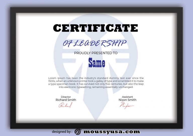 10 Examples Of Leadership Certificate Templates | Mous Syusa