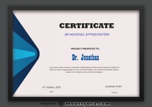 Medical Certificate Design PSD – Mous Syusa