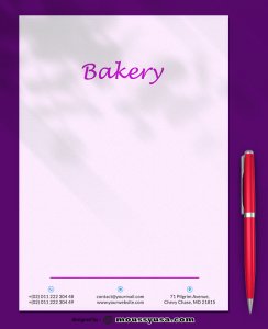 3+ Bakery Letterhead template Templates Sample | Mous Syusa