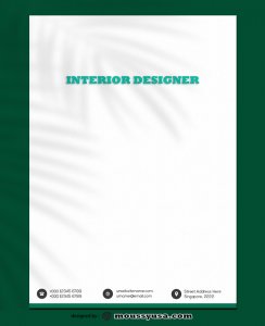 3+ Interior Designer Letterhead template sample | Mous Syusa