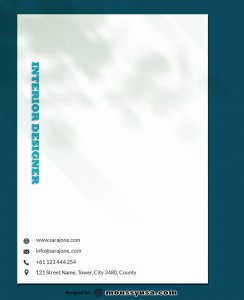 3+ Interior Designer Letterhead template sample | Mous Syusa
