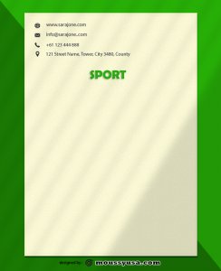 3+ Sports Letterhead template sample | Mous Syusa