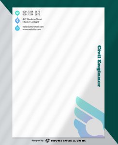3+ Civil Engineer Letterhead template sample | Mous Syusa