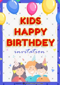 3+ kids Birthday invitation Templates Sample | Mous Syusa