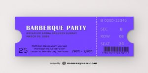 3+ BBQ Ticket template | Mous Syusa