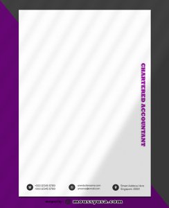 Chartered Accountant Letterhead template ideas | Mous Syusa