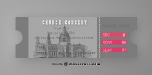 3+ Church Ticket template sample | Mous Syusa