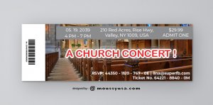 3+ Church Ticket template sample | Mous Syusa