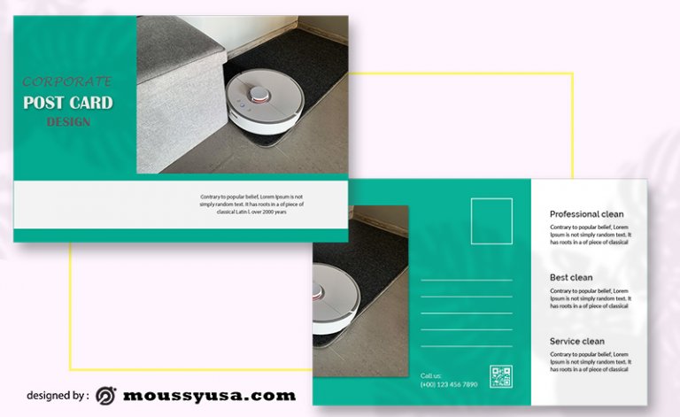 3+ Cleaning Postcard template sample | Mous Syusa