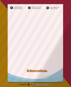 3+ Education Letterhead template example | Mous Syusa