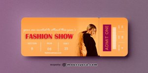 3+ Fashion Show Ticket template sample | Mous Syusa