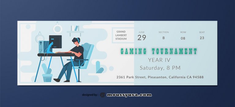 3+ Gaming Event Ticket template ideas | Mous Syusa
