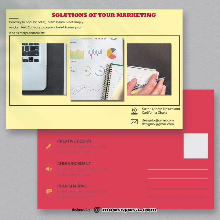 3+ Marketing Postcard template sample | Mous Syusa