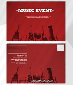 3+ Music Event Postcard template example | Mous Syusa