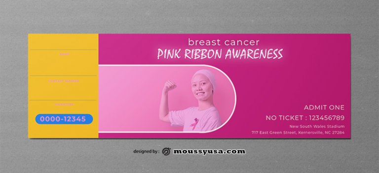 3+ Breast Cancer Ticket template sample | Mous Syusa