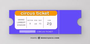 3+ Circus Ticket template sample | Mous Syusa