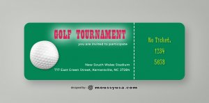 3+ Golf Ticket template sample | Mous Syusa