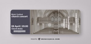 3+ Church Ticket template sample | Mous Syusa