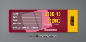 3+ School Ticket template example | Mous Syusa