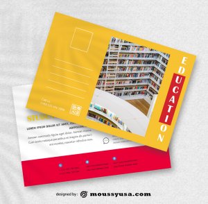 3+ Education Postcard template sample | Mous Syusa