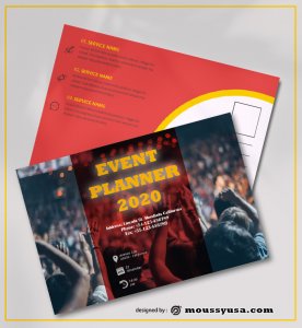 3+ Event Planner Postcard template sample | Mous Syusa