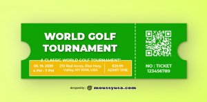 3+ Golf Ticket template sample | Mous Syusa