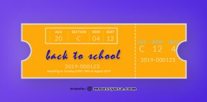 3+ School Ticket template example | Mous Syusa