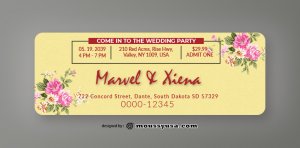3+ Wedding Invitation Ticket template ideas | Mous Syusa