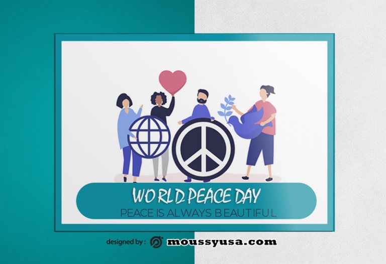3+ World Peace Day Greeting Card template | Mous Syusa
