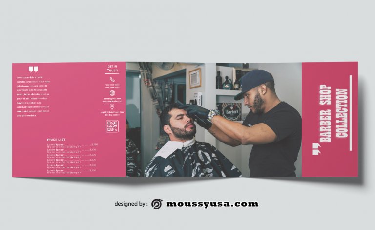 3+ Barbershop Brochure template free | Mous Syusa