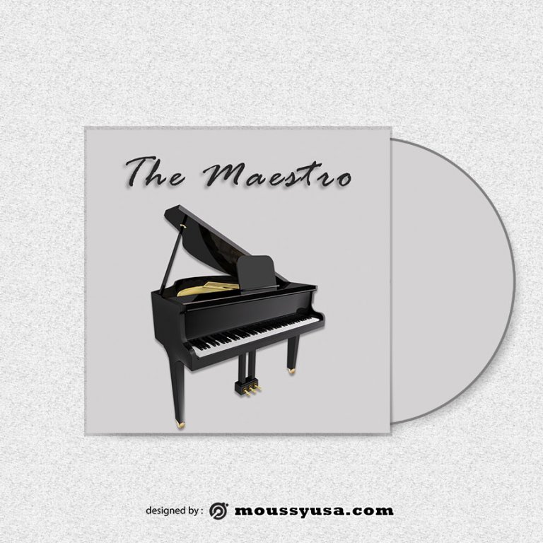 10+ Printable CD Cover Template example psd design | Mous Syusa