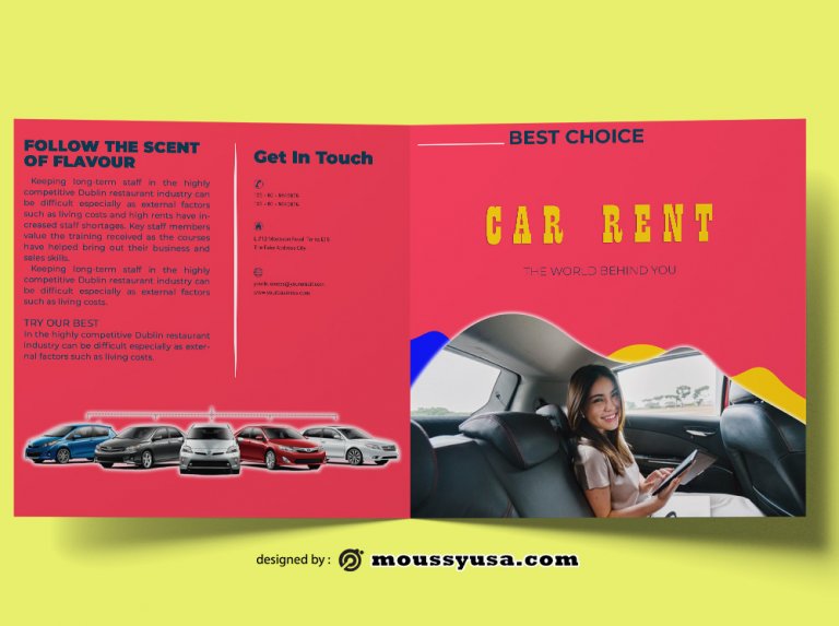 3+ Car Rental Brochure template example | Mous Syusa