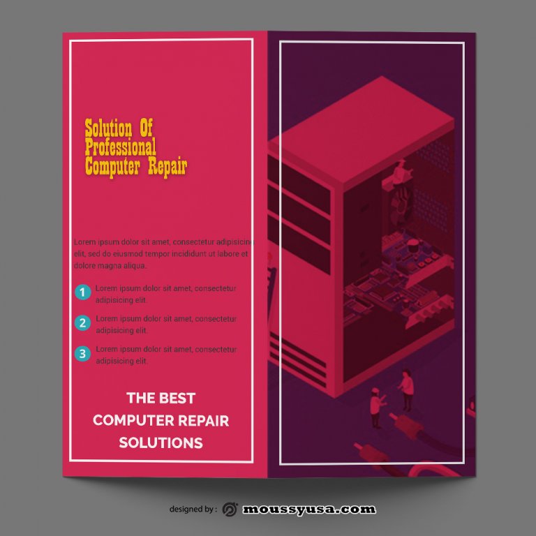 3+ Computer Repair Brochure template free | Mous Syusa