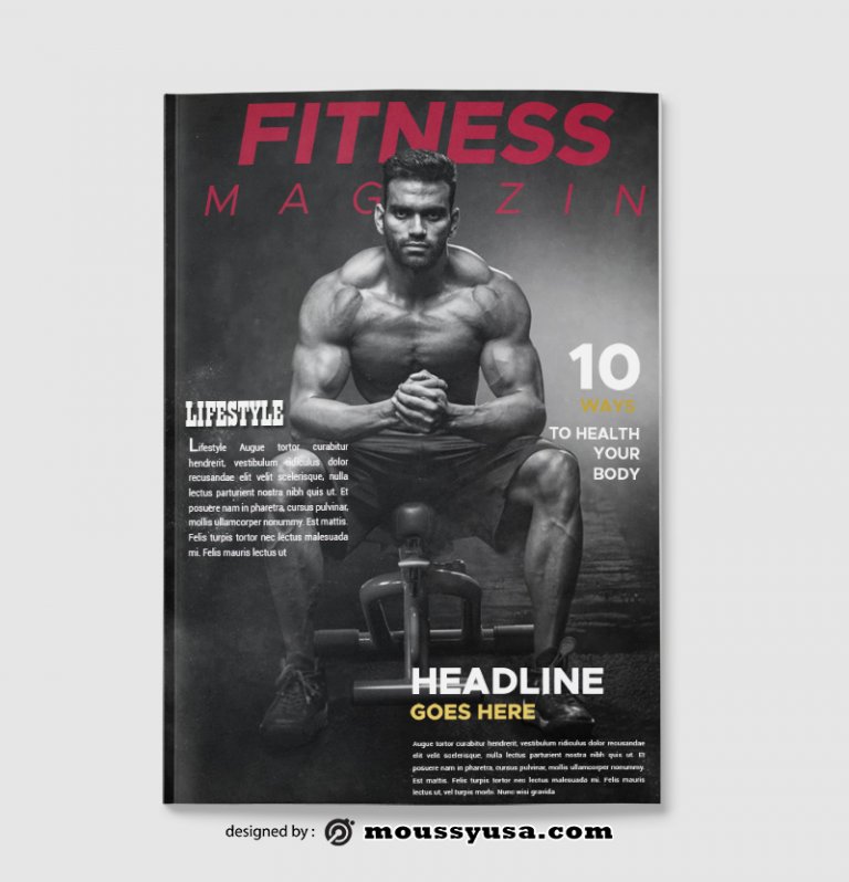 3+ Fitness Magazine template in PSD | Mous Syusa