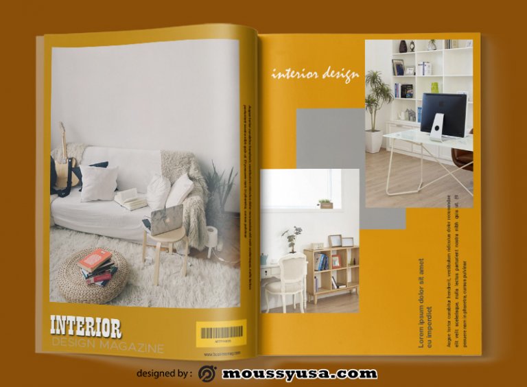 3+ Interior Magazine template in PSD | Mous Syusa