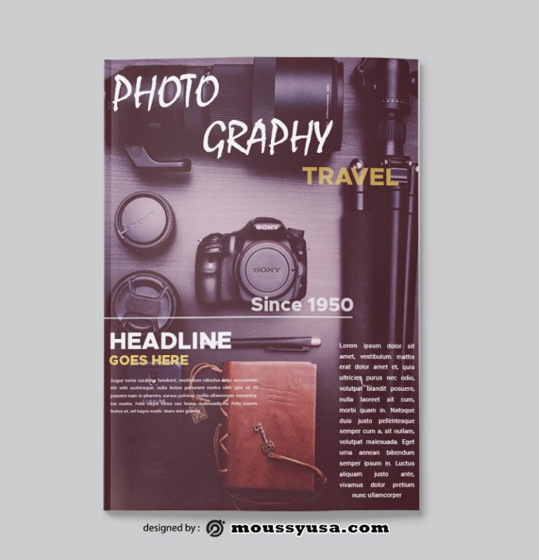 3+ Photographer Magazine template example psd design | Mous Syusa